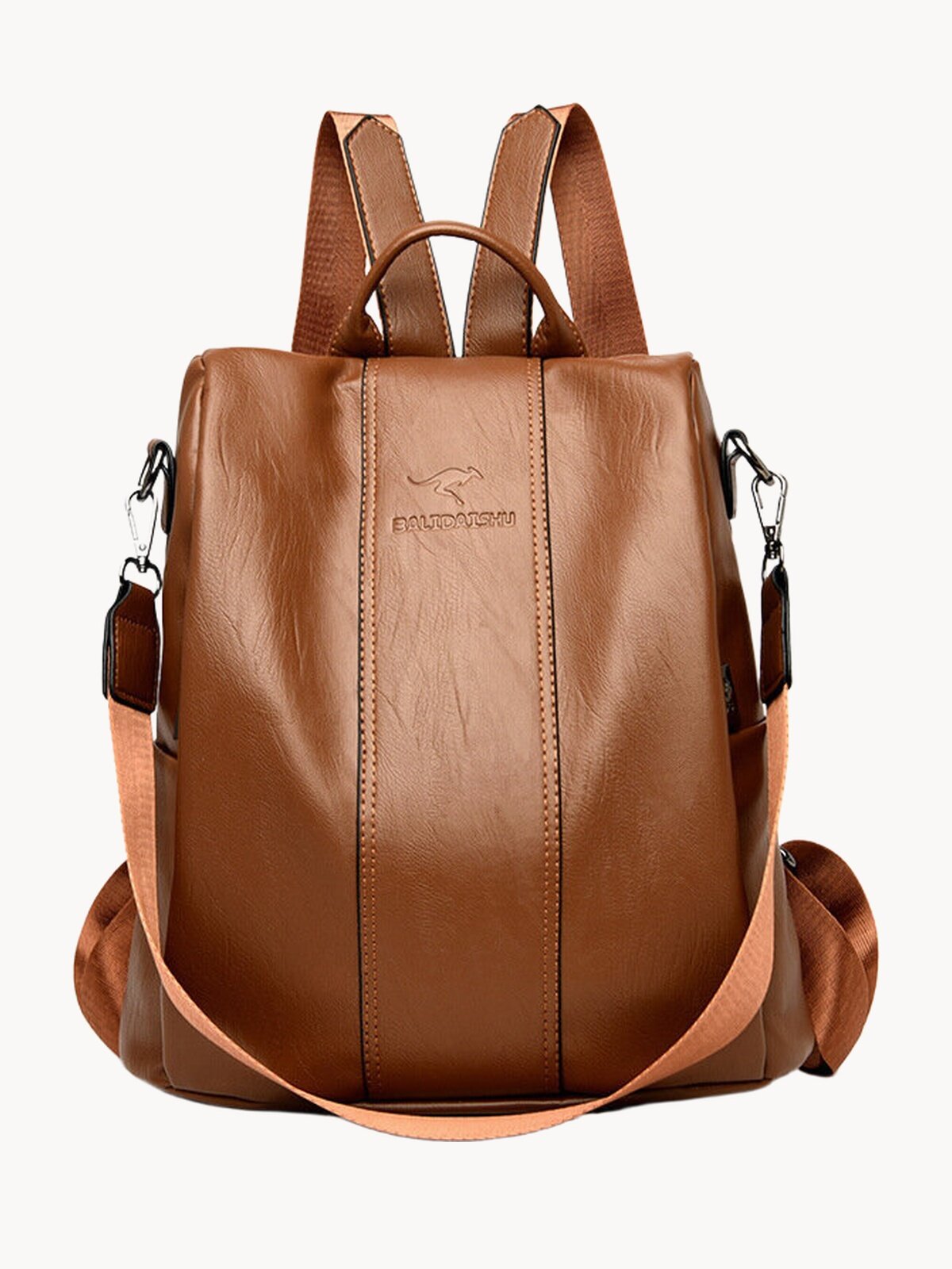 Рюкзак Bali Kangaroo Babu, противоугонный, мягкая кожа, коричневый