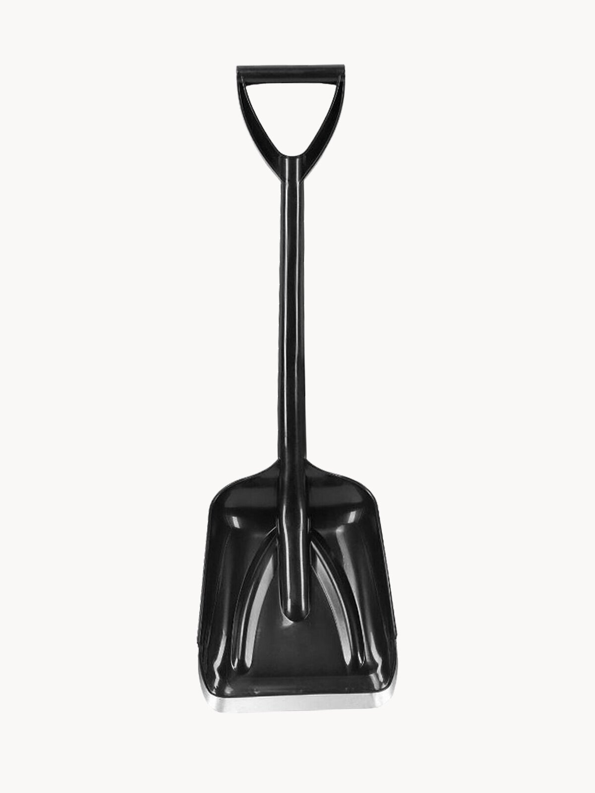 Лопата снеговая 20х26 см универсальная с планкой, прочная, пластиковая с V-ручкой, длина 70 см, для дома, авто, детей, грандмастер, 700347