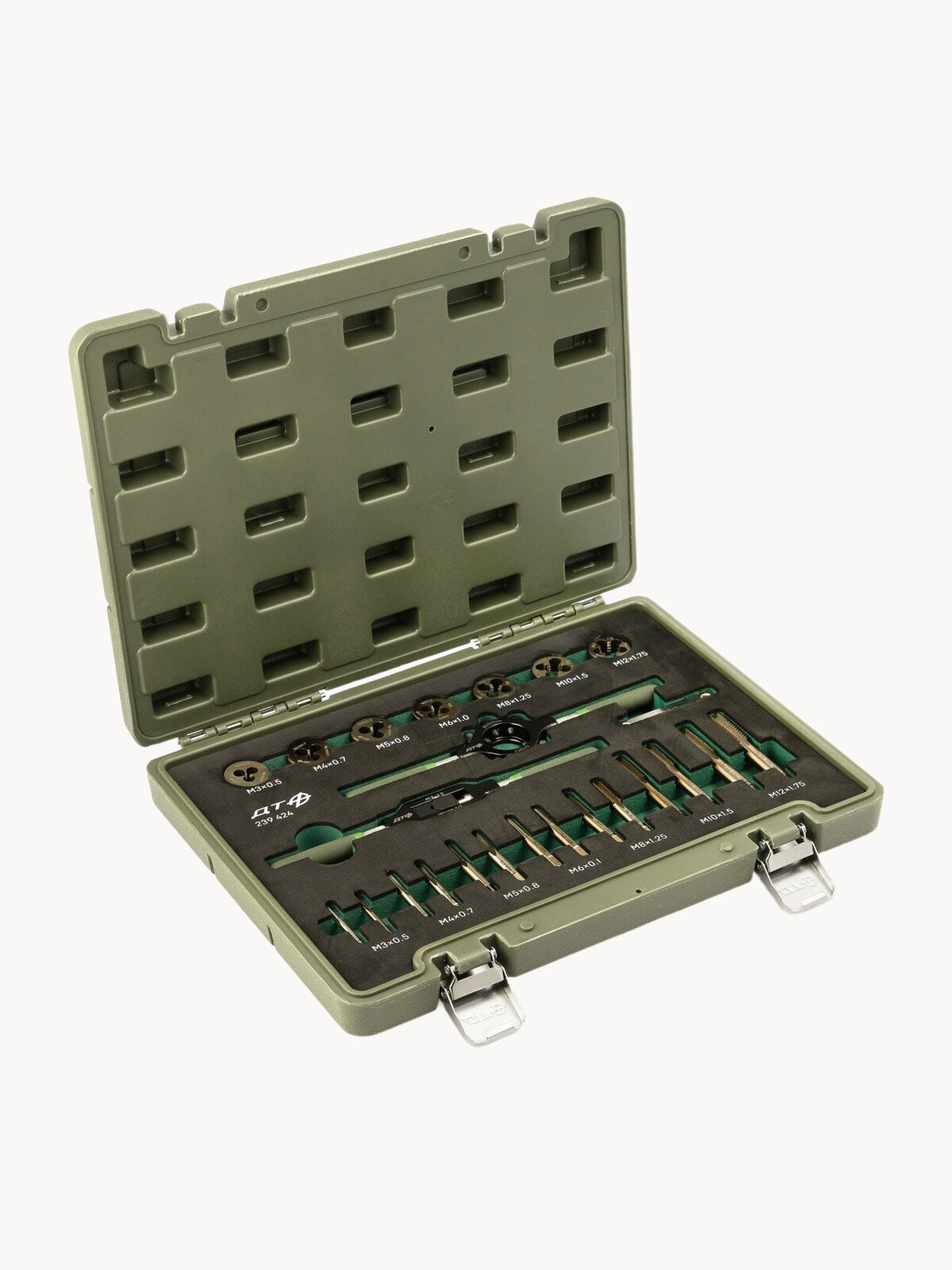 Набор метчиков и плашек, 24 предмета, МЗ–М12, Дело Техники, 239424