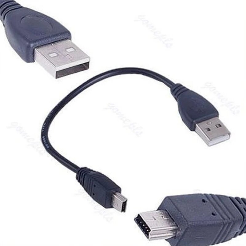 Новый USB короткий 2.0 A Male to Mini 5 Pin B кабель для передачи данных и зарядки адаптер шнура