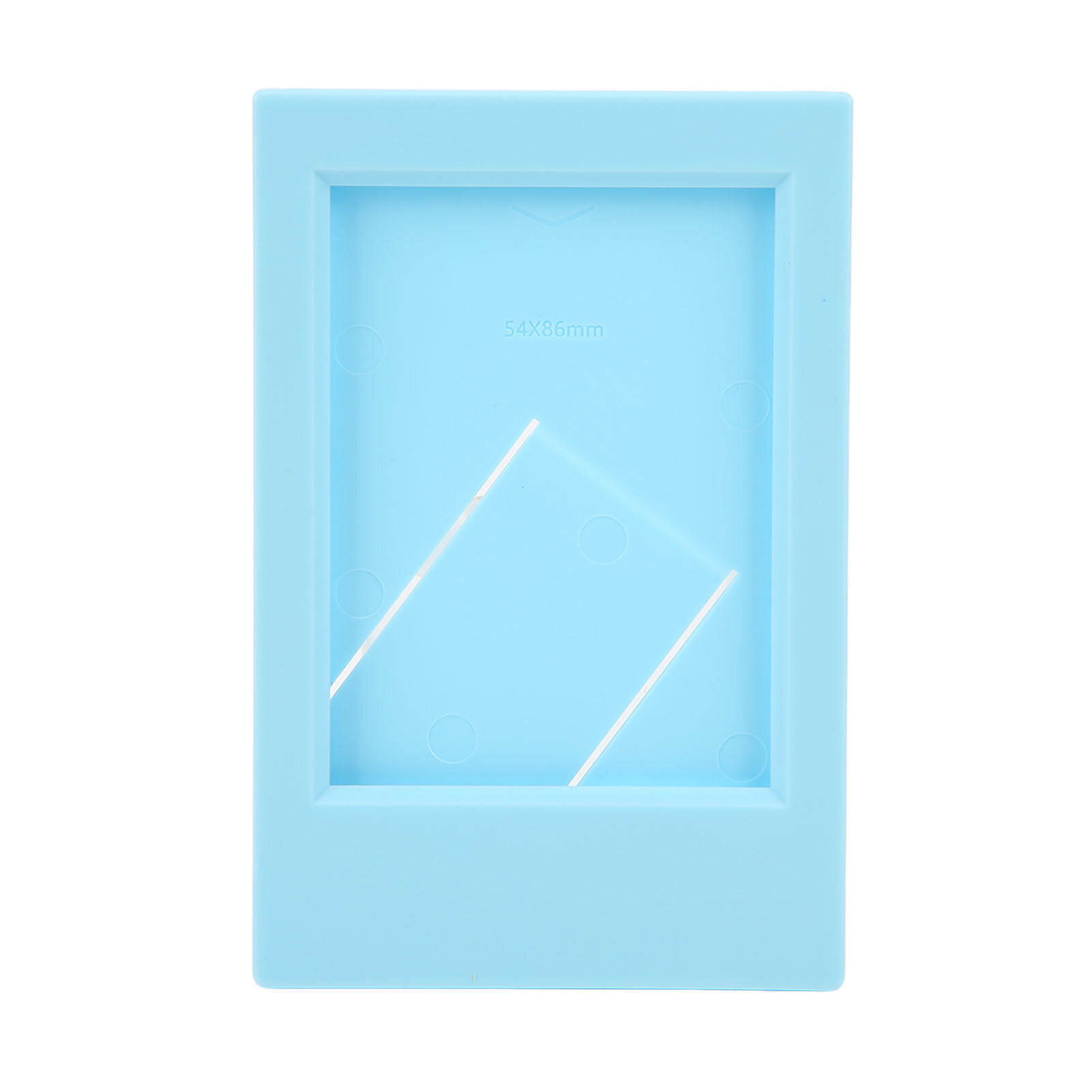 Пластиковая прямоугольная настольная классическая фоторамка для фотографий Fujifilm Instax Mini (3 дюйма), небесно-голубого цвета.