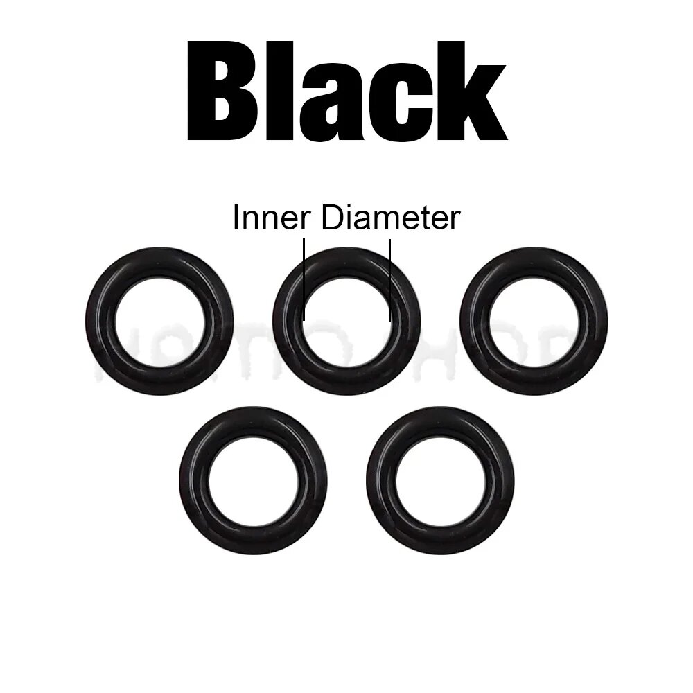 Металлические люверсы 4/5/6/8/10/12 мм разноцветные Черный, Black, 5mm 100pcs