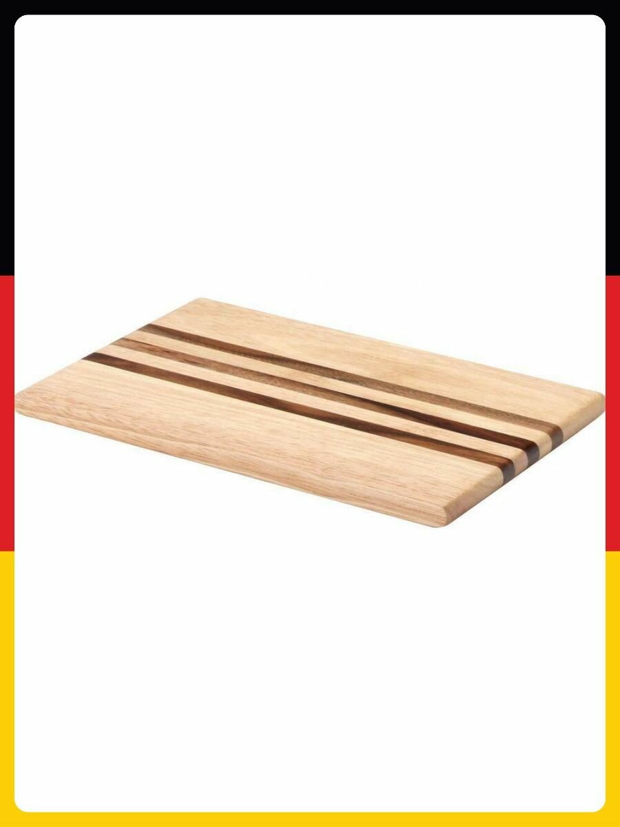 Разделочная доска Continenta из каучукового дерева с полосками из акации