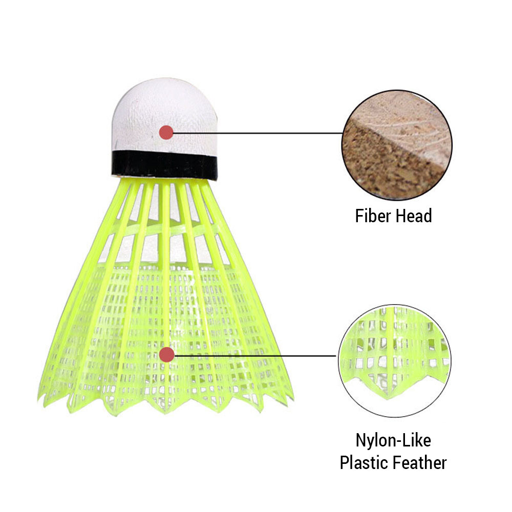 REGAIL 12 шт. имитация нейлона перо бадминтон пластиковый волан для игры в волан для занятий спортом в помещении и на открытом воздухе/тренировок