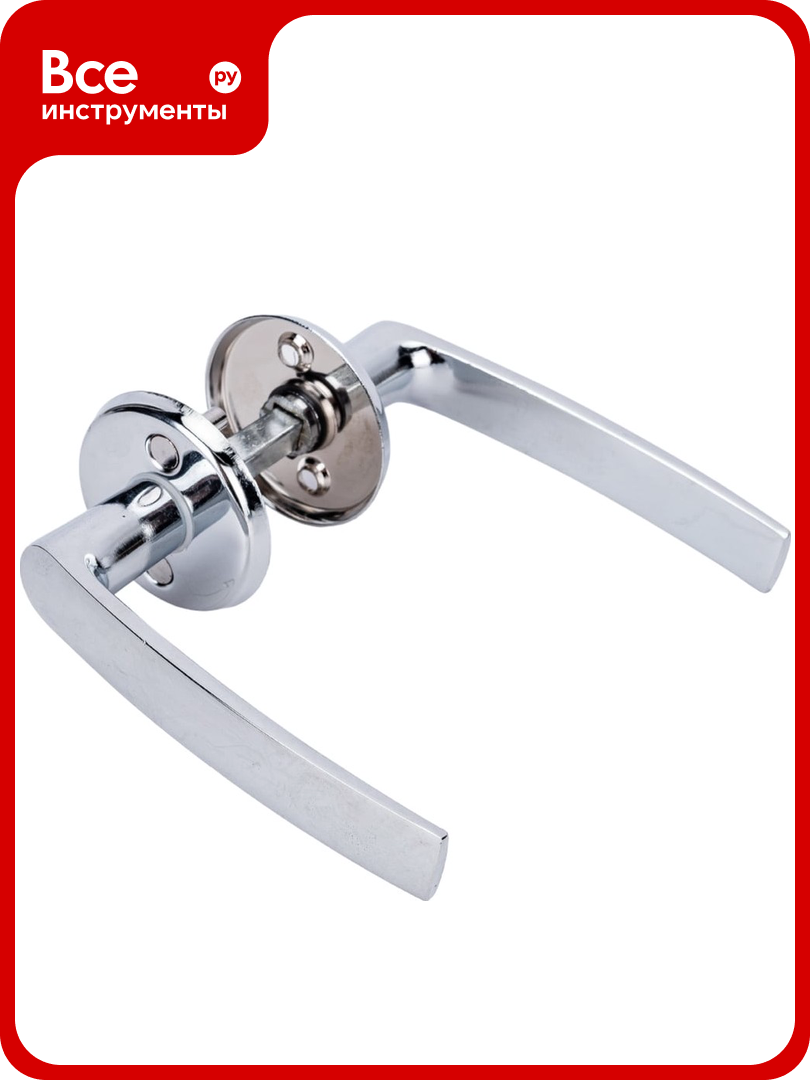 Дверные ручки Вантаж хром 16/006CP, стяжных винтов, шурупы невозможно