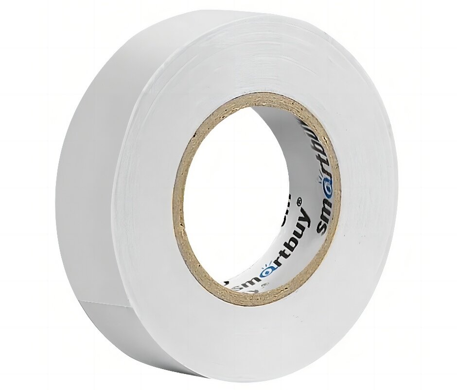 Изолента SmartBuy "SBE-IT", ПВХ, влагостойкая, белая, 15 мм х 10м, набор 10шт