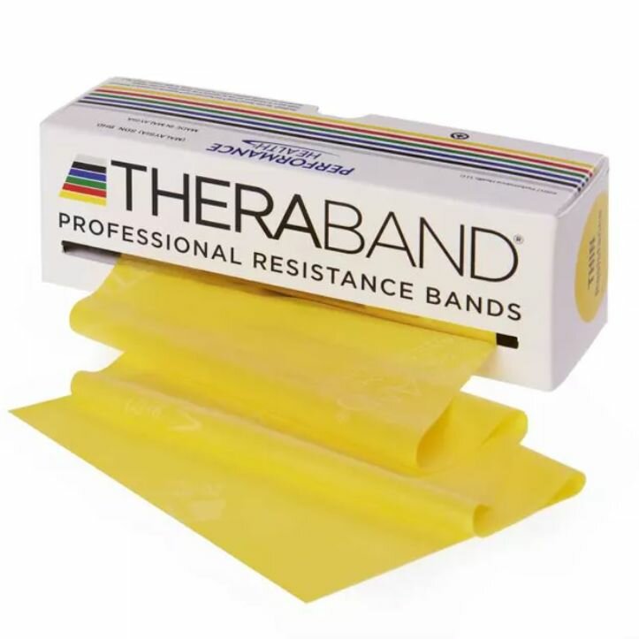 Лента-эспандер желтая, тонкая 12,8 см х 5,50 м Thera-Band
