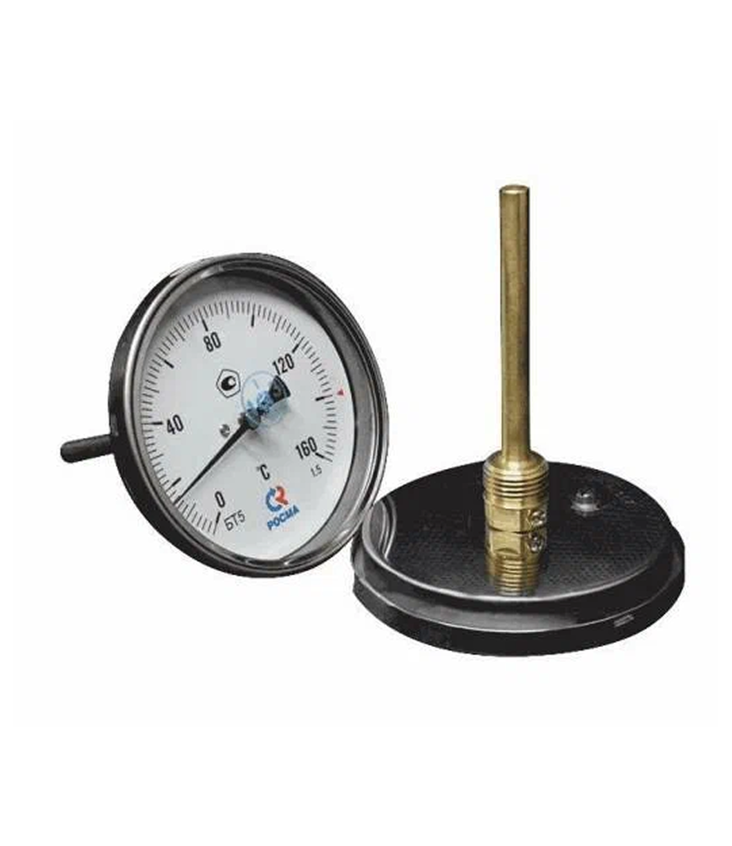 Термометр биметаллический осевой Дк100 60С L=64мм G1/2" БТ-51.211 Росма 00000002587