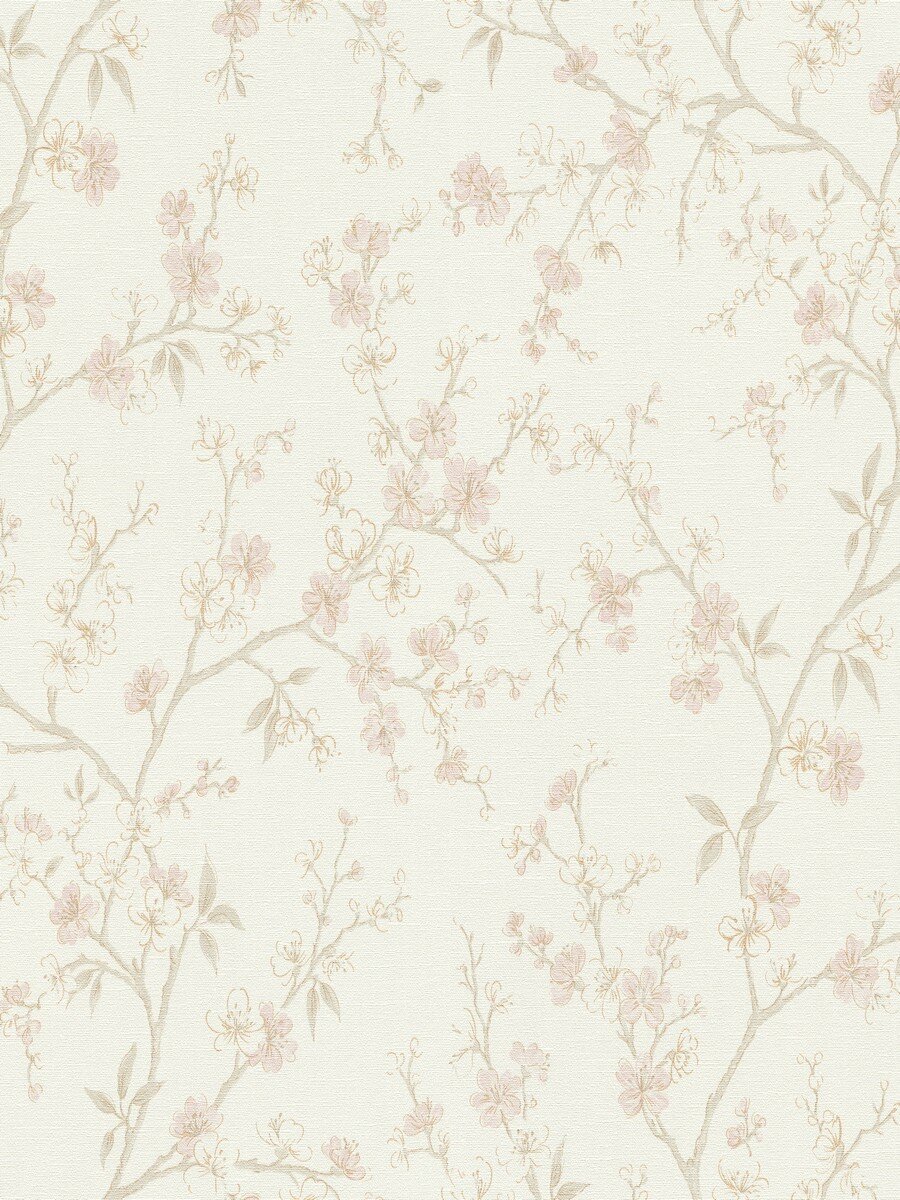 Обои Rasch My Cottage 1.06 x 10.05 981018 на флизелиновой основе метровые, цвет персиковый, моющиеся