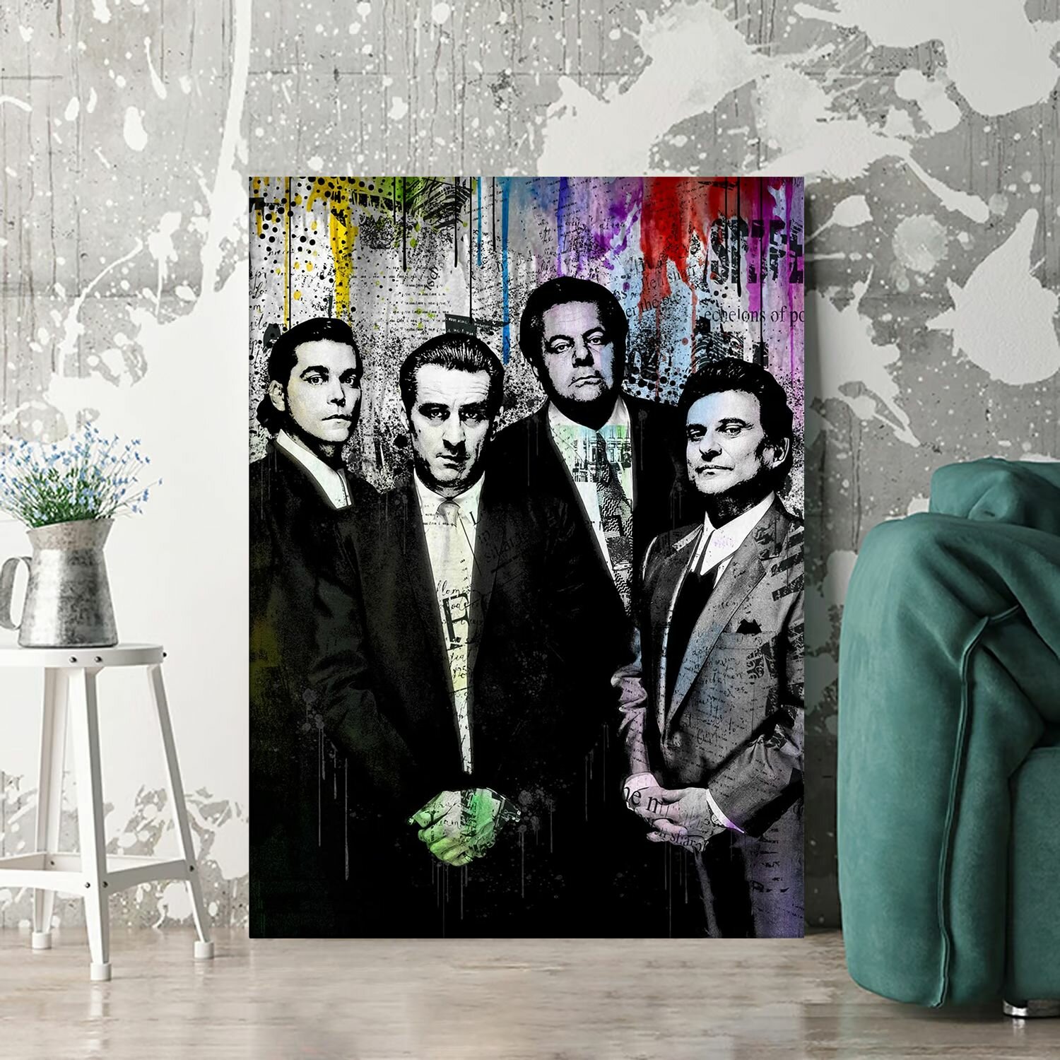 Картина на холсте - "Славные парни, гангстеры, мафия", 40х60 см.