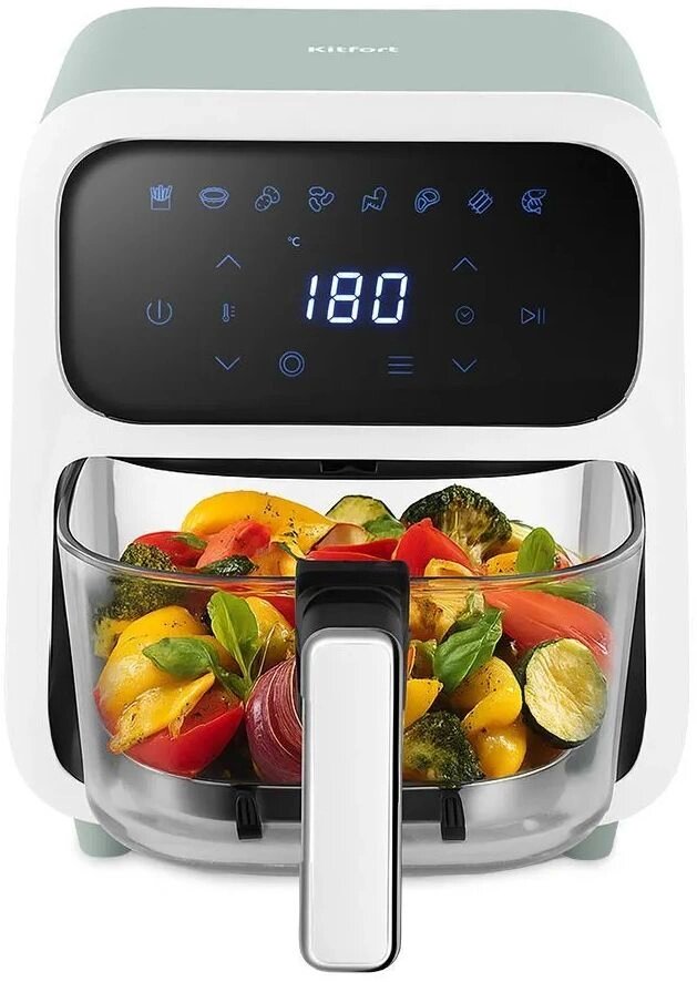 Аэрогриль Kitfort КТ-8147 серый/белый