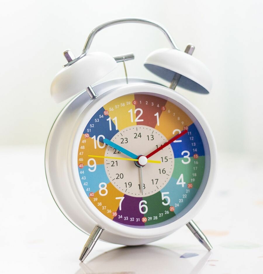 Часы с будильником настольные детские обучающие