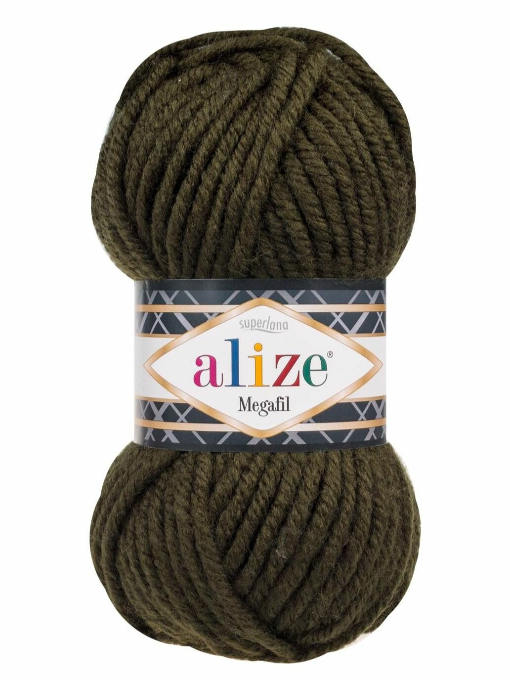 Пряжа Superlana Megafil 241 (5 мотков), 25% шерсть 75% акрил
