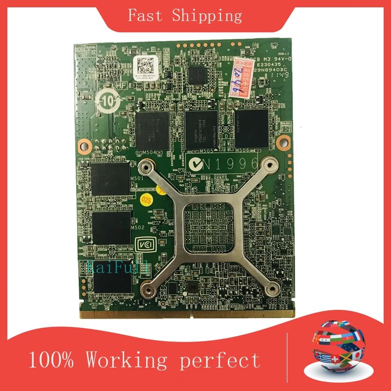 Видеокарта GTX560M GTX 560M для DELL M17X M18X MSI 16F1 16F2 N12E-GS-A1 DDR5 1,5G, видеокарта с дисплеем