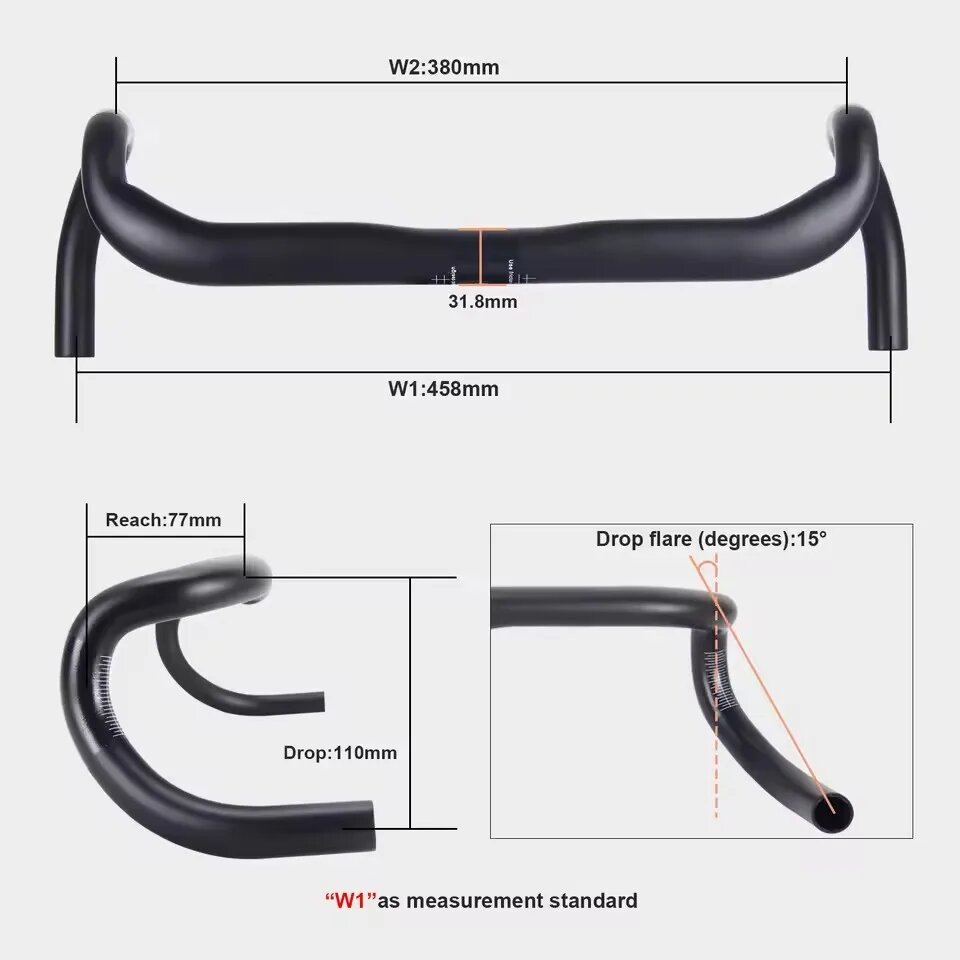 RXL SL Карбоновый руль для шоссейных велосипедов 31.8, 380/400/420/440 мм