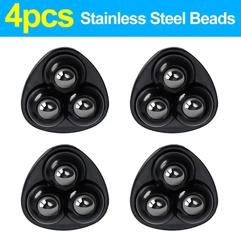 Мебельные ролики 360° из нержавеющей стали 4 шт. 4pcs Black Stainless