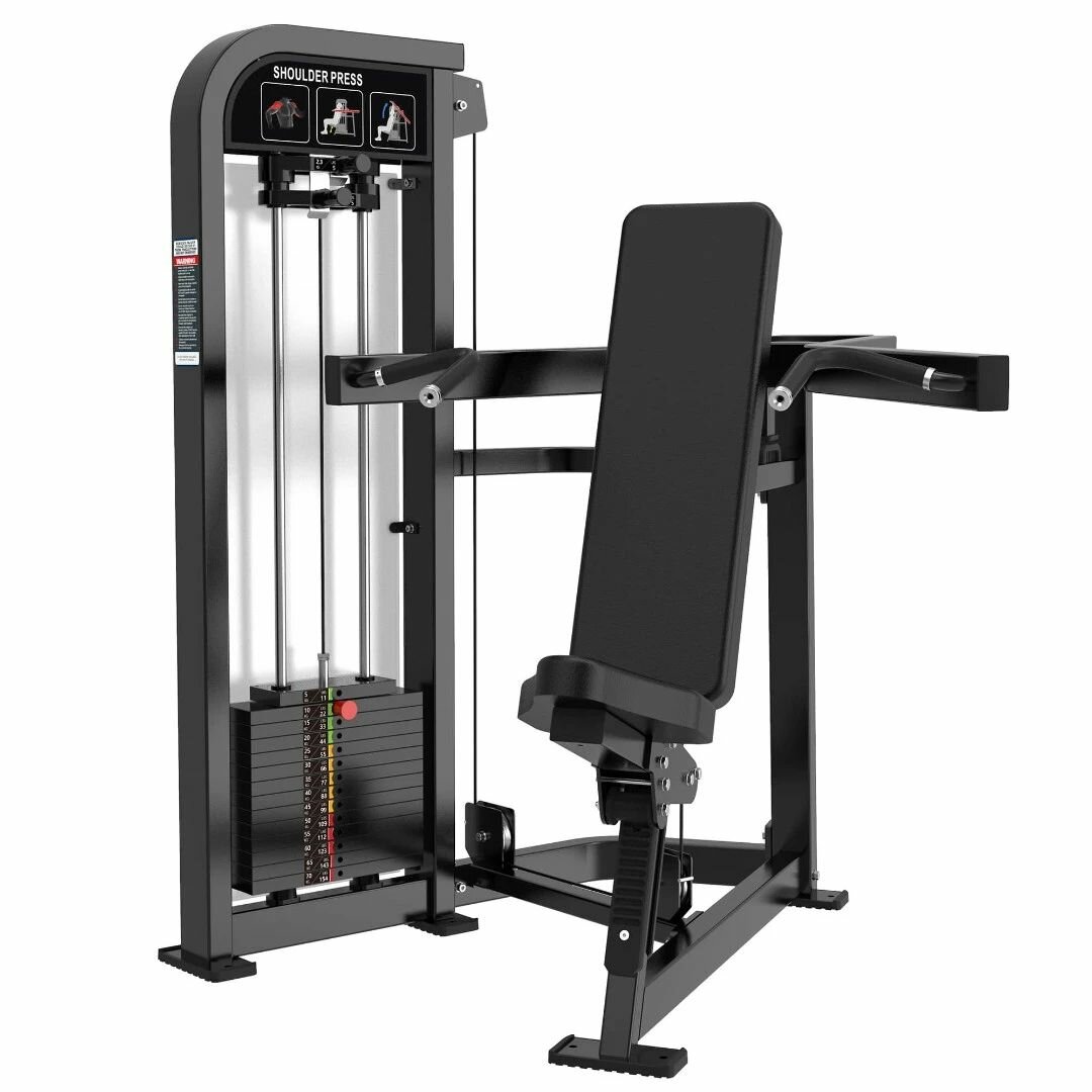 Плечевой жим Protrain CP104, сидя, черный, для взрослых, нагрузка до 96кг, 260кг