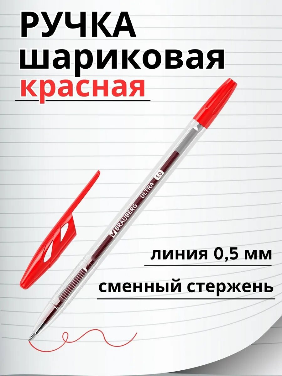 Красная ручка шариковая