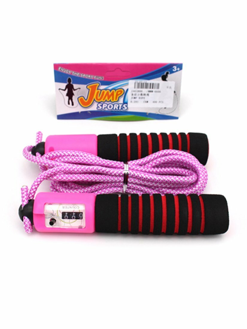 Скакалка со счётчиком, ручки TПР, в асс. Наша Игрушка MMM-6606