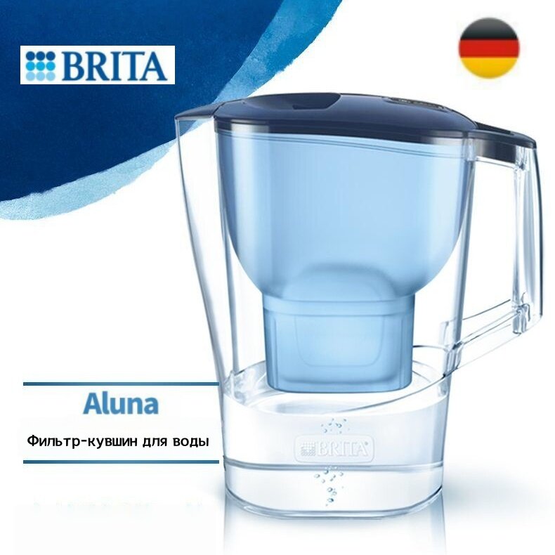 Фильтр-кувшин для воды BRITA Aluna (1) + картридж для фильтра воды (1)