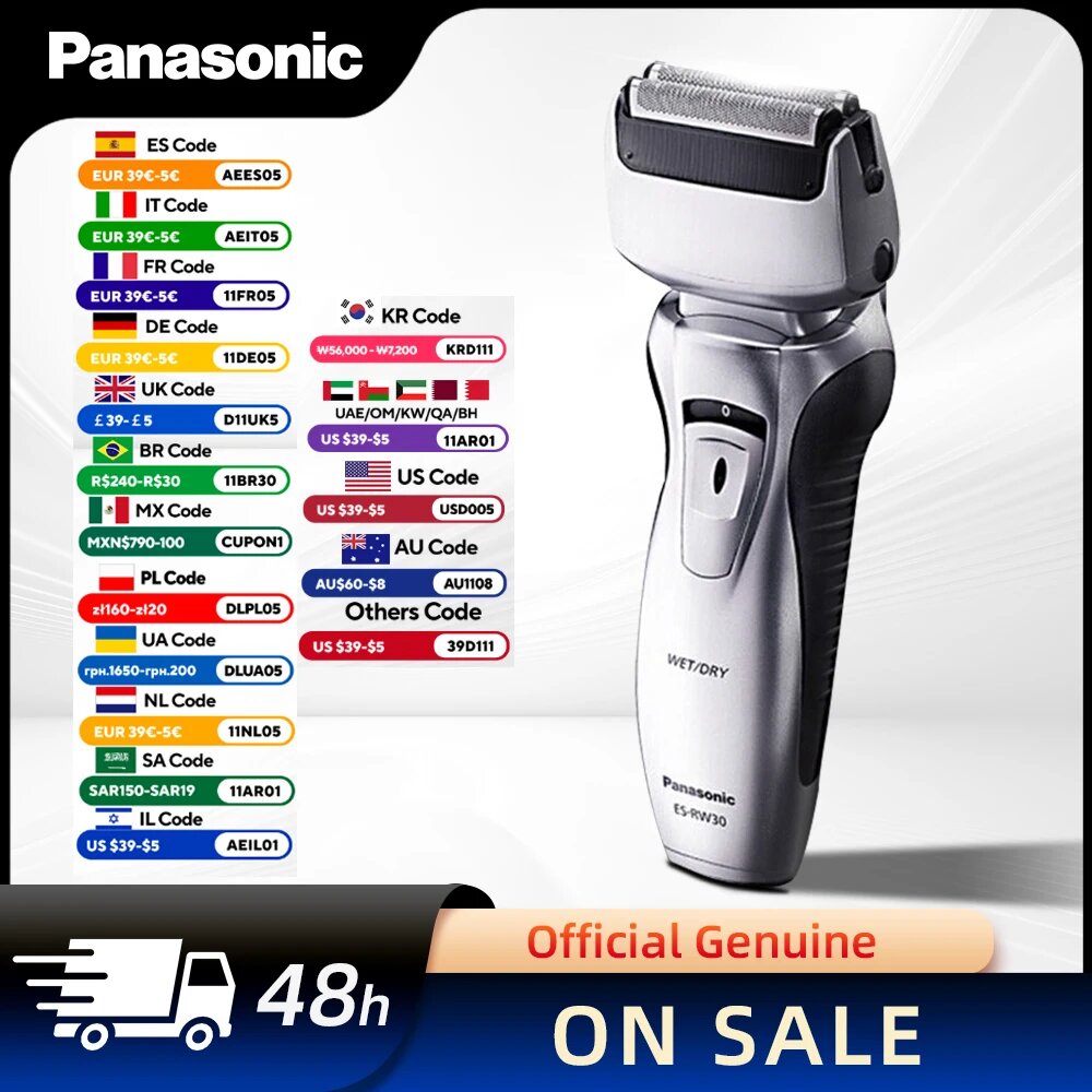 Электробритва Panasonic для мужчин, ES-RW30-S, Европейская, Мужской