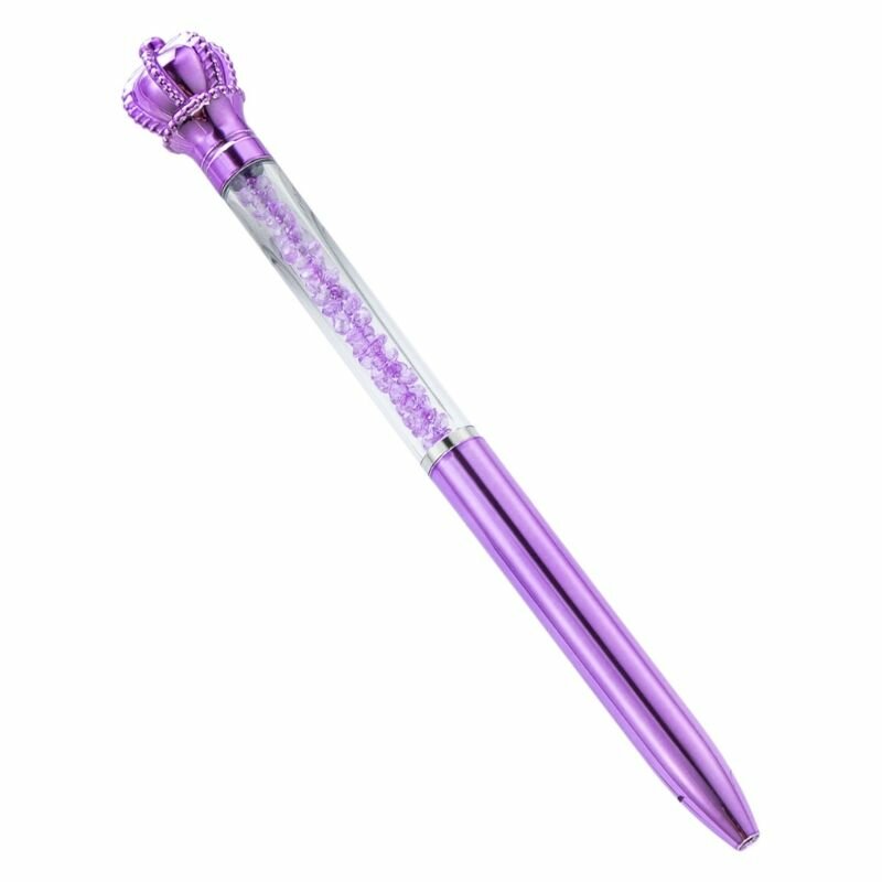 1 набор из 5 шариковых ручек с хрустальной короной-фиолетовый