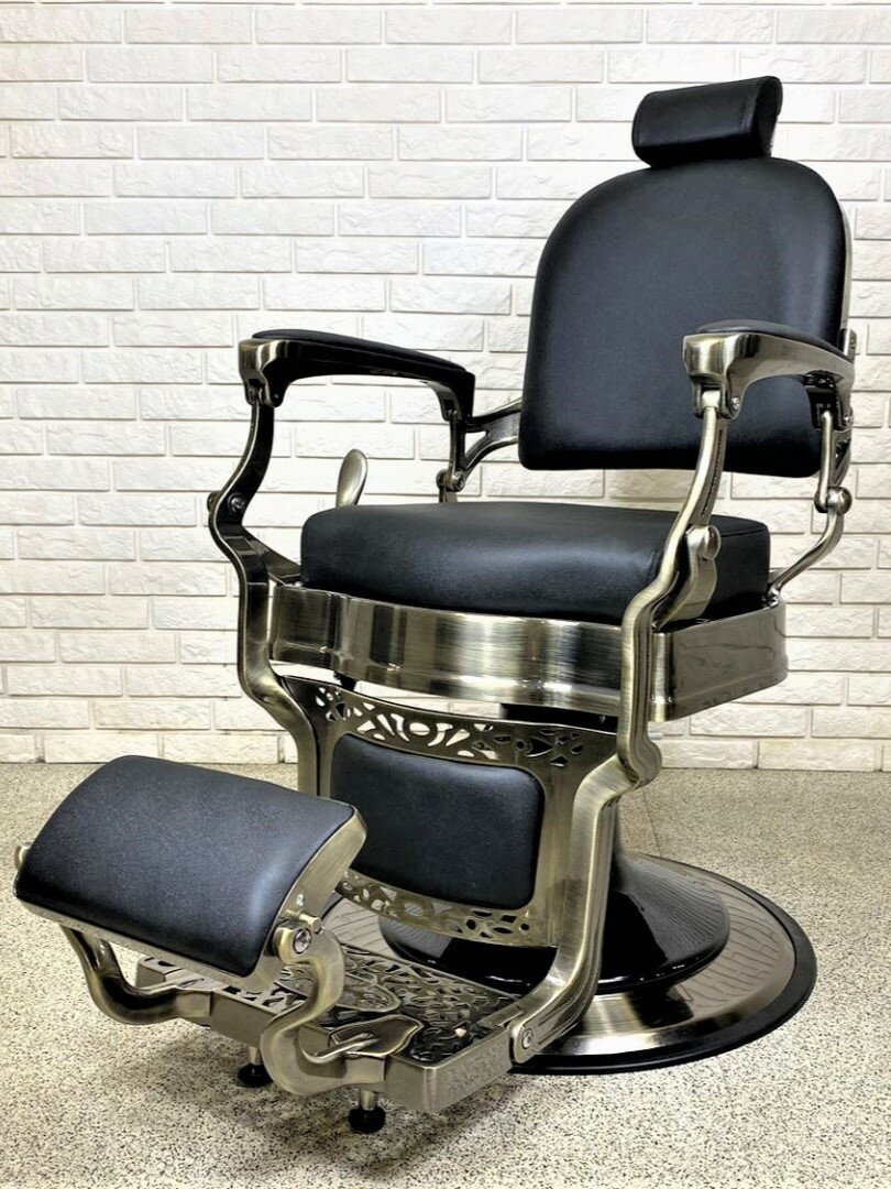 Барбер-кресло Montblanc Green Copper, с подголовником