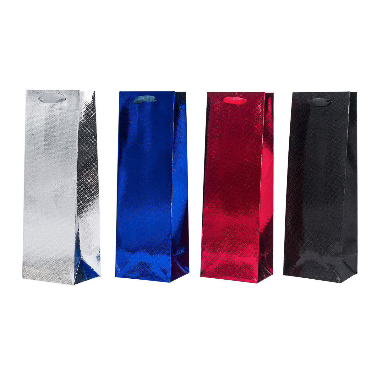 Пакет под бутылку подарочный, набор 4 шт 'Премиум', 12*36*9 см, Айрис
