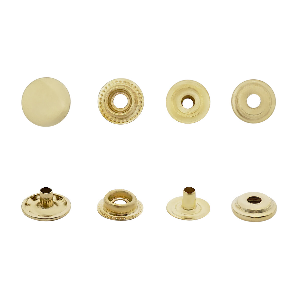 Кнопка №61 (O-образная) 15 мм, металл (~72 шт), NEW STAR (золото)