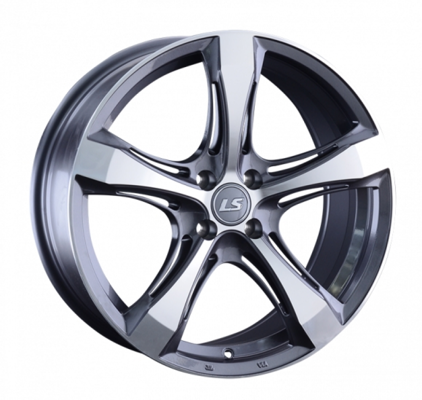 Диск колесный LS Wheels 1053 8,0x18 4x100 Dia60.1 ET40 цвет GMF (темно-серый, полировка)