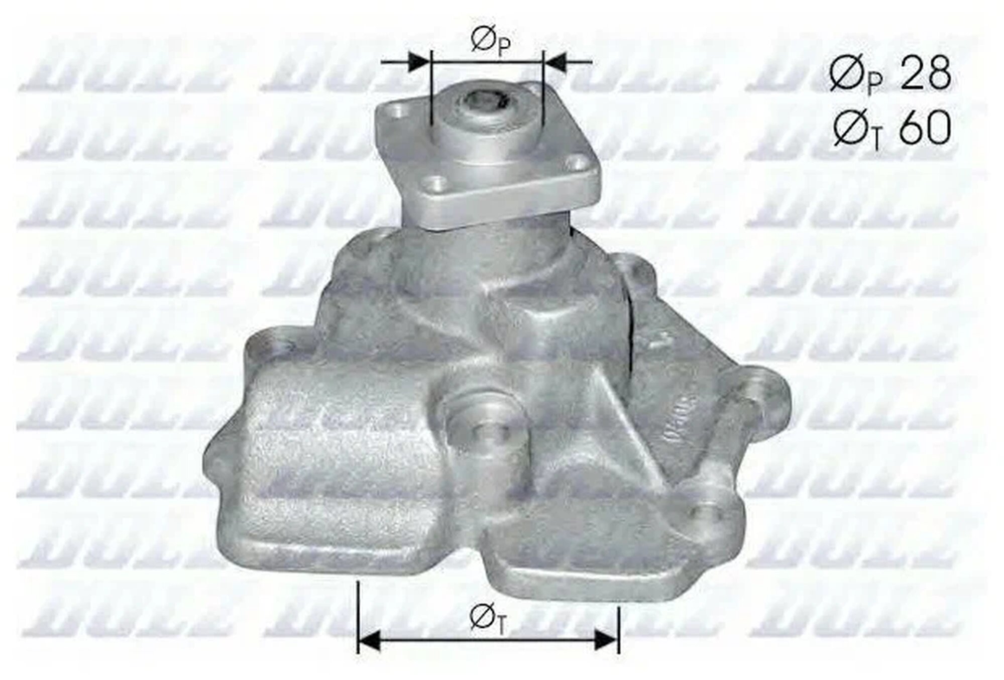 Насос водяной DOLZ F114, для Ford, 2164 г