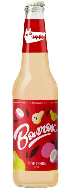 Вода "Волчок" Личи-Груша, 0.45 л