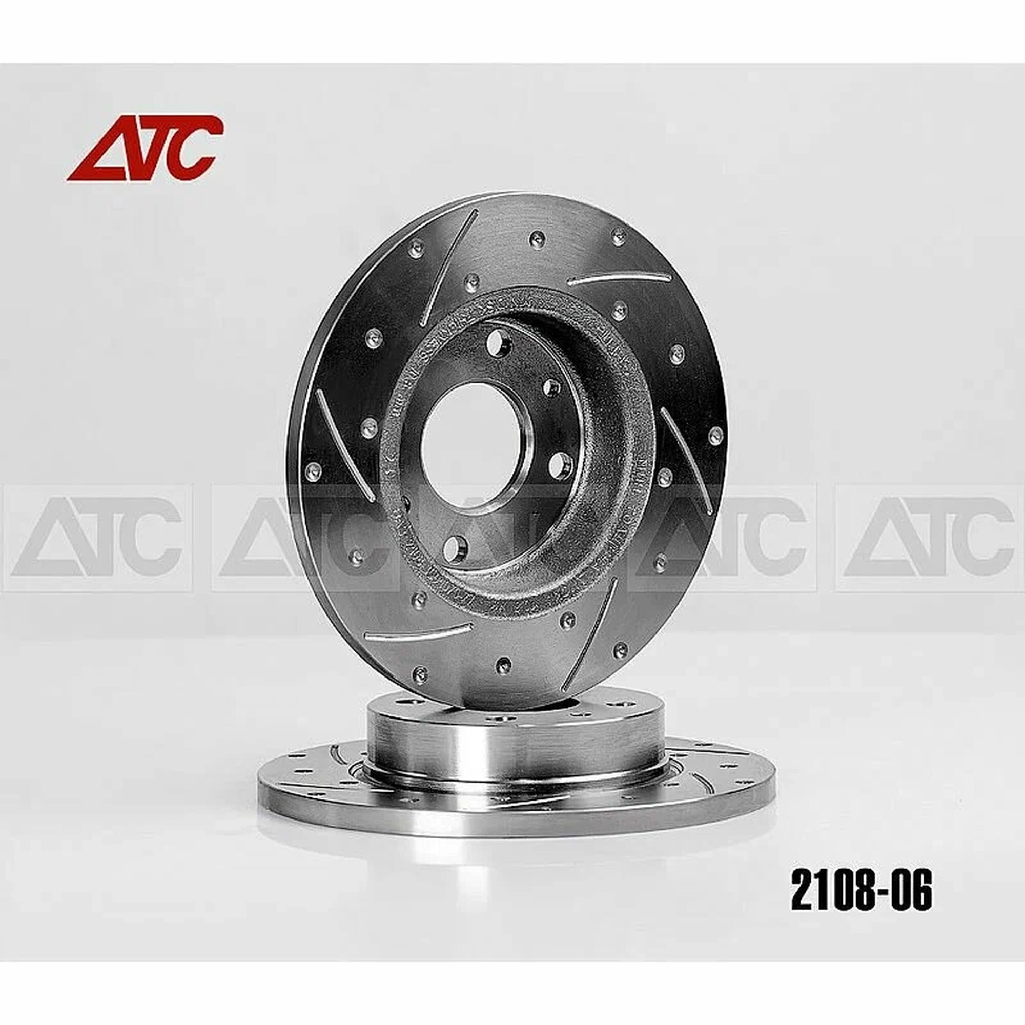 Тормозной диск ATC 210806, задний, для LADA 2108/Granta/Kalina/Priora, серый чугун