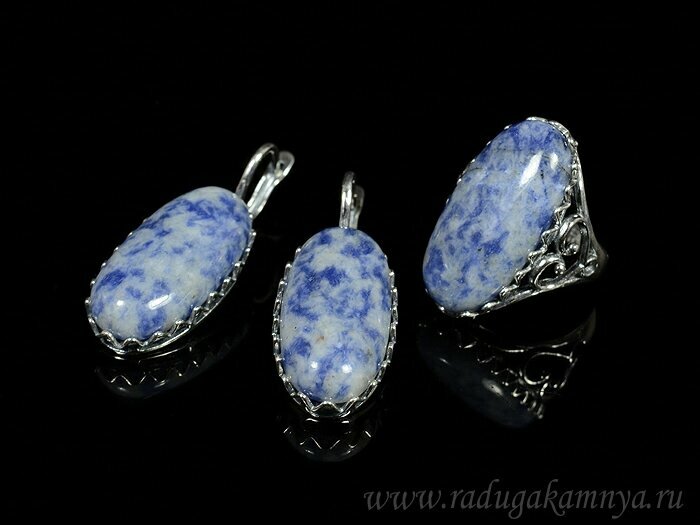 Серьги, лазурит