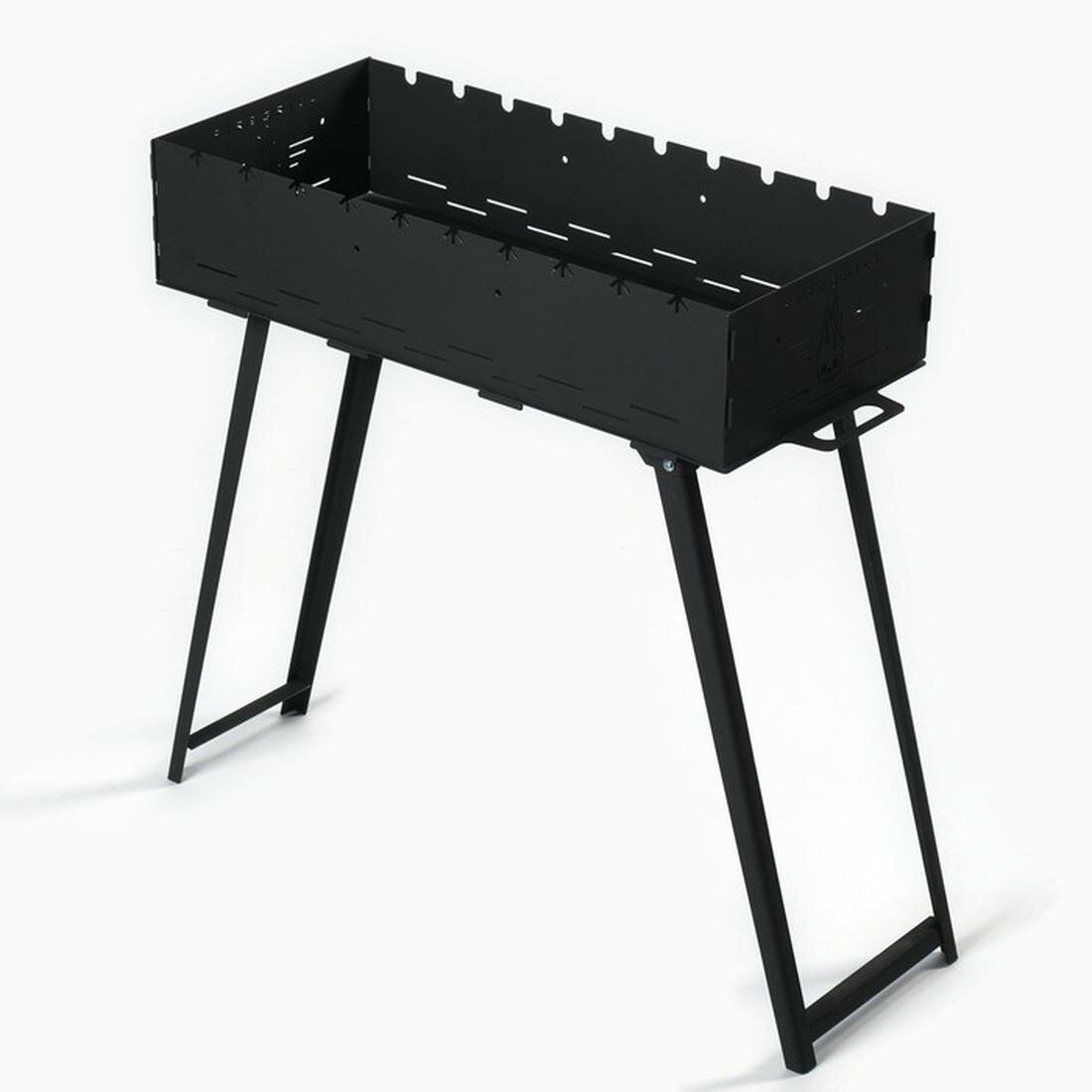 Мангал Сима-ленд FIREGRILL, с ручкой, разборный, металл, 65 см, чёрный