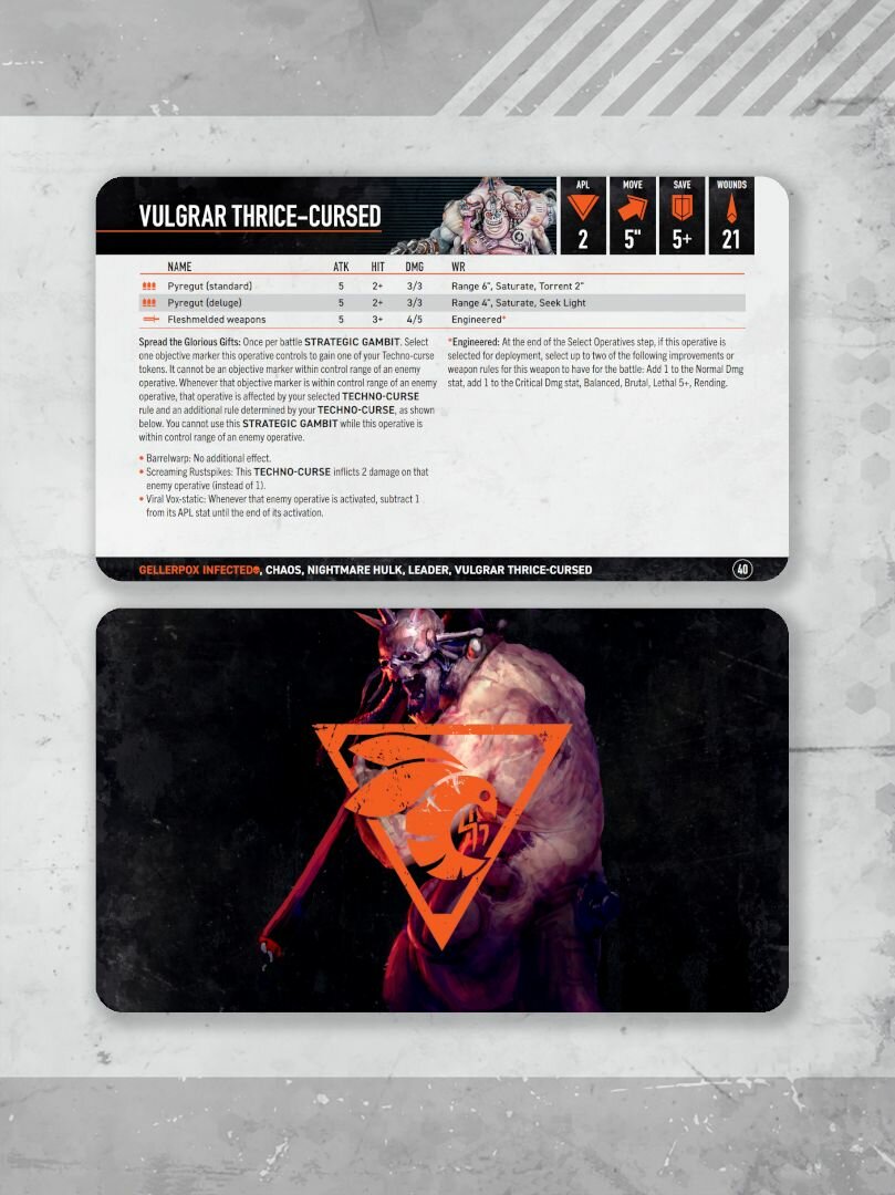 Gellerpox Infected - Warhammer Kill Team - Карты — фото 1