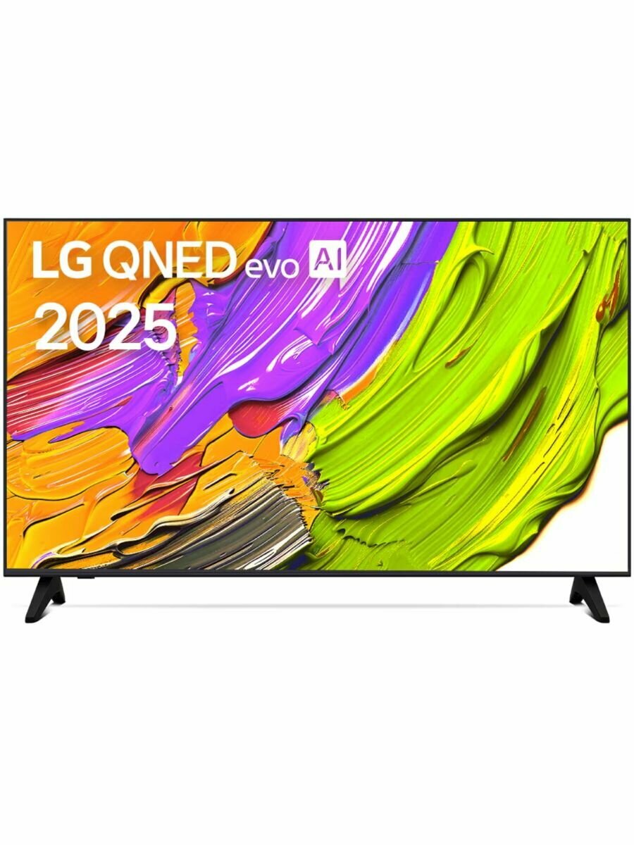 Телевизор LG 43QNED70A6A, диагональ 43", разрешение 4K, чёрный