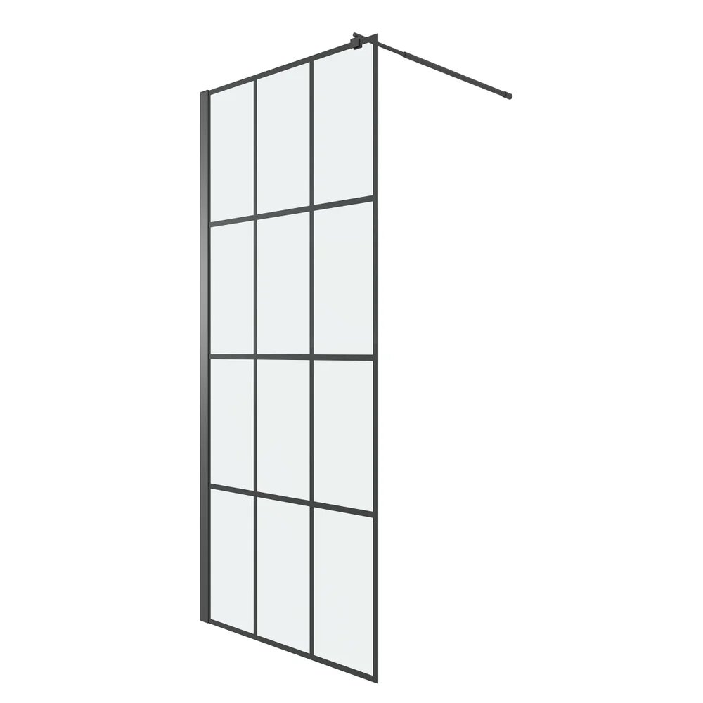 Душевая перегородка Niagara Eco NG-552-80 BLACK 80 см, стеклянная