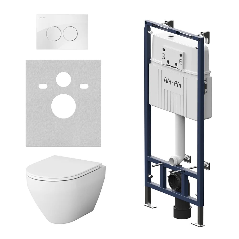 Комплект 5 в 1 AM.PM Spirit V2.0 IS100101.701700 с сиденьем микролифт