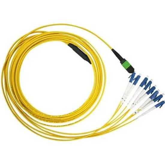 Сборка кабельная Toplan MPO-12LC, 12 волокон OS2, низкие потери, LSZH, 20 м, желтая