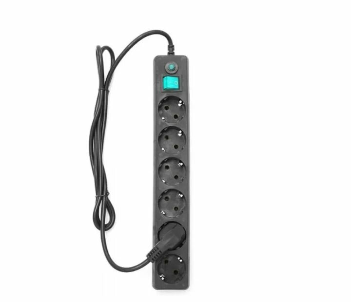 Сетевой фильтр Гарнизон EHB-6 (6 розеток 1.8м черный)