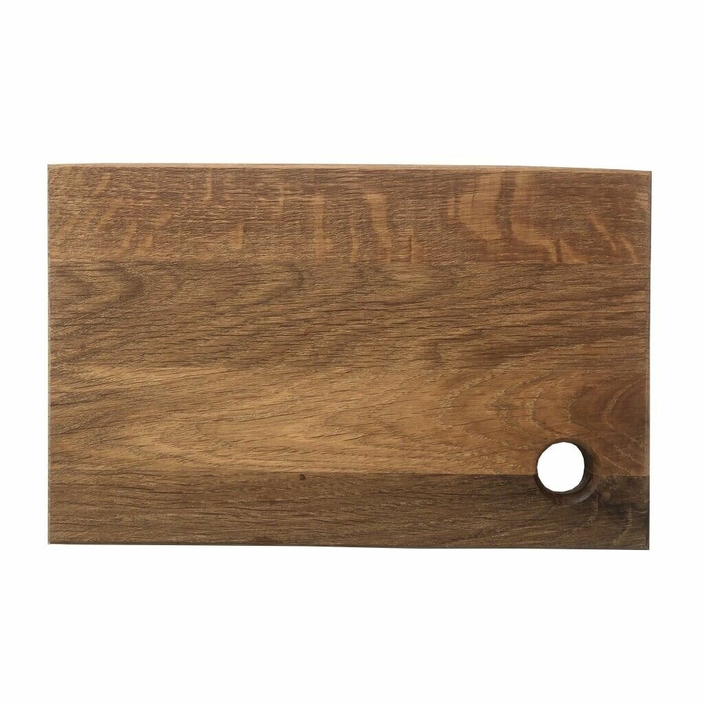 Доска разделочная дубовая 25х15 см, двухсторонняя, модель Д01, для хлеба, овощей и фруктов, Россия