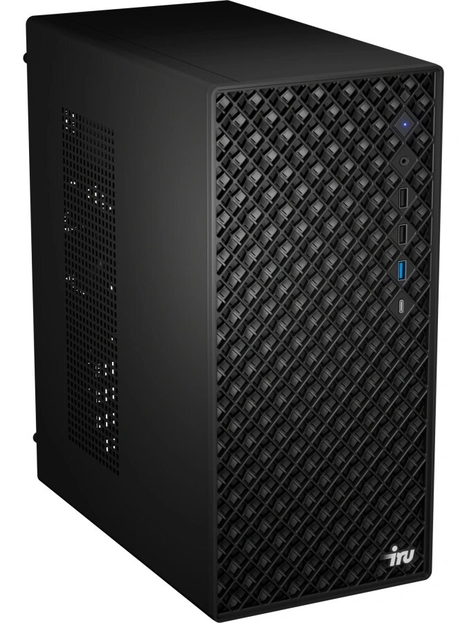 Компьютер IRU Tactio 520B6SB, AMD Ryzen 5 8600G, DDR5 16ГБ, SSD 512ГБ, AMD Radeon Graphics, FreeDOS, черный (2116631)