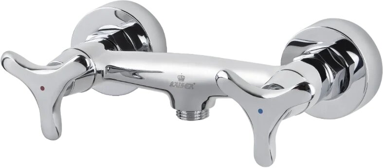 Смеситель для душа Kaiser Trio 57077 хром, глянцевый, настенный, латунный, без лейки, смеситель для ванны с душем