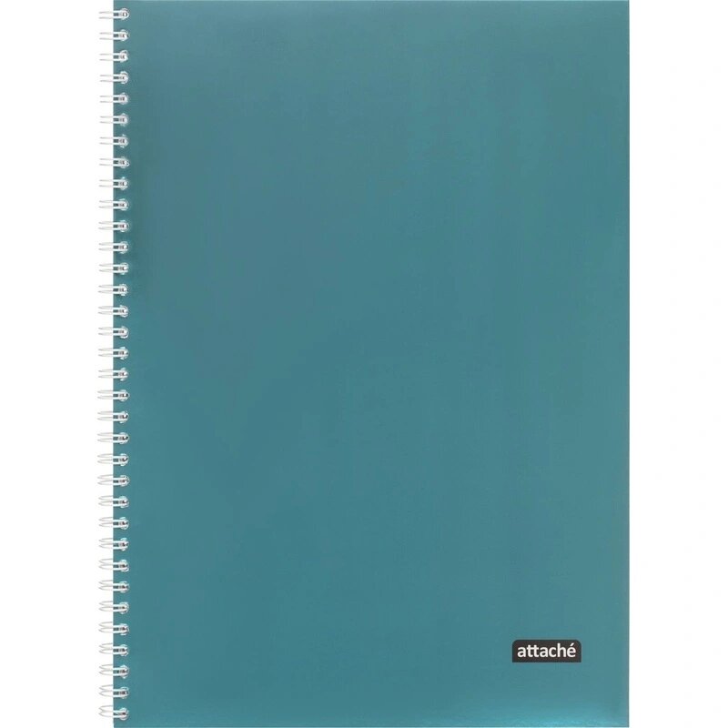 Бизнес-тетрадь А4 96л Attache Metallic Голубой клетка, греб, картон, фольга