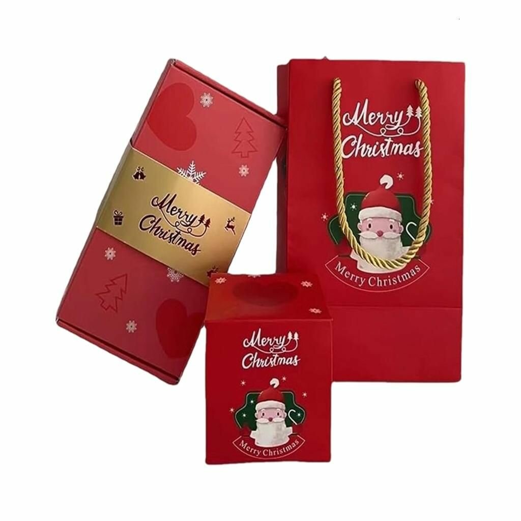 1 коробка из 10 рождественских сюрпризов, прыгающая коробка-красный