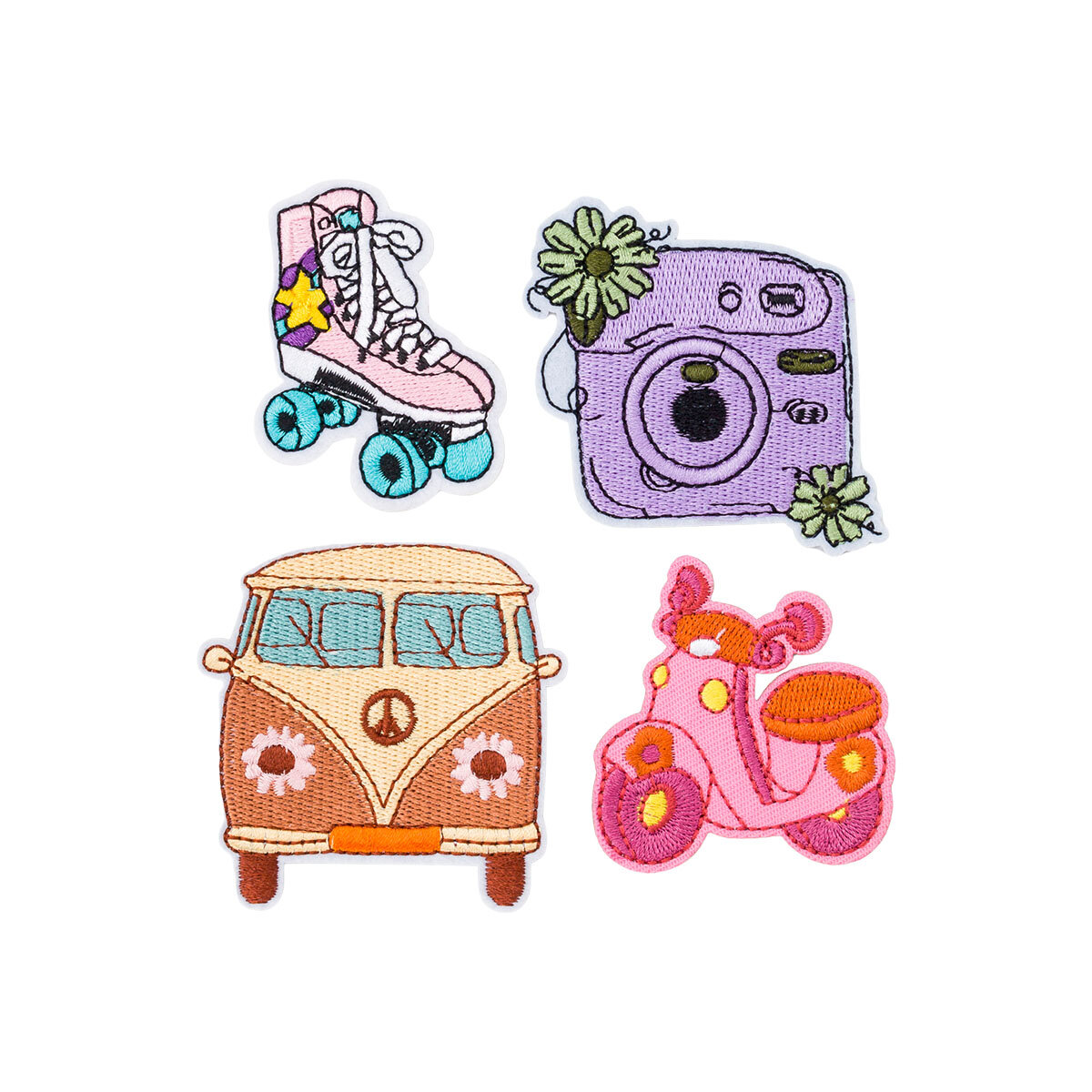 Термонаклейки на одежду, набор 'Путешествие', 4 штуки/упаковка, Hobby&Pro