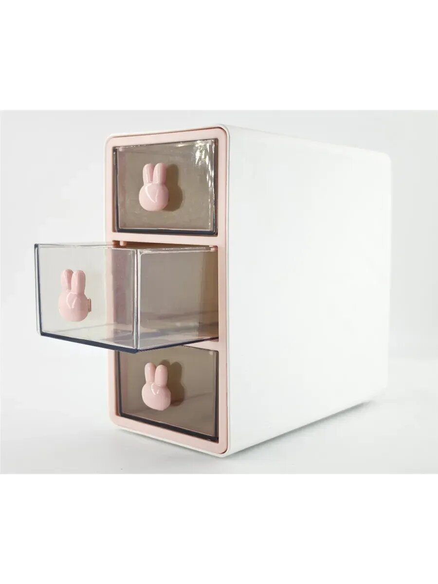 Комод 3-х секционный, пластиковый с ящиками для вещей