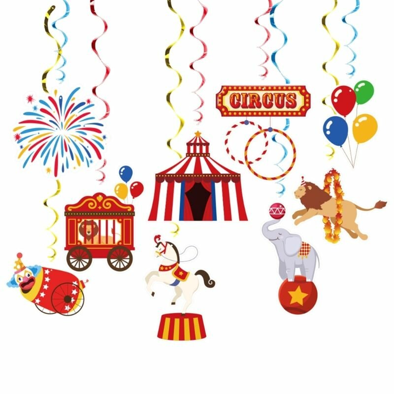 1 набор из 30 штук, подвесное украшение для джакузи, красочные украшения тематической вечеринки в цирке