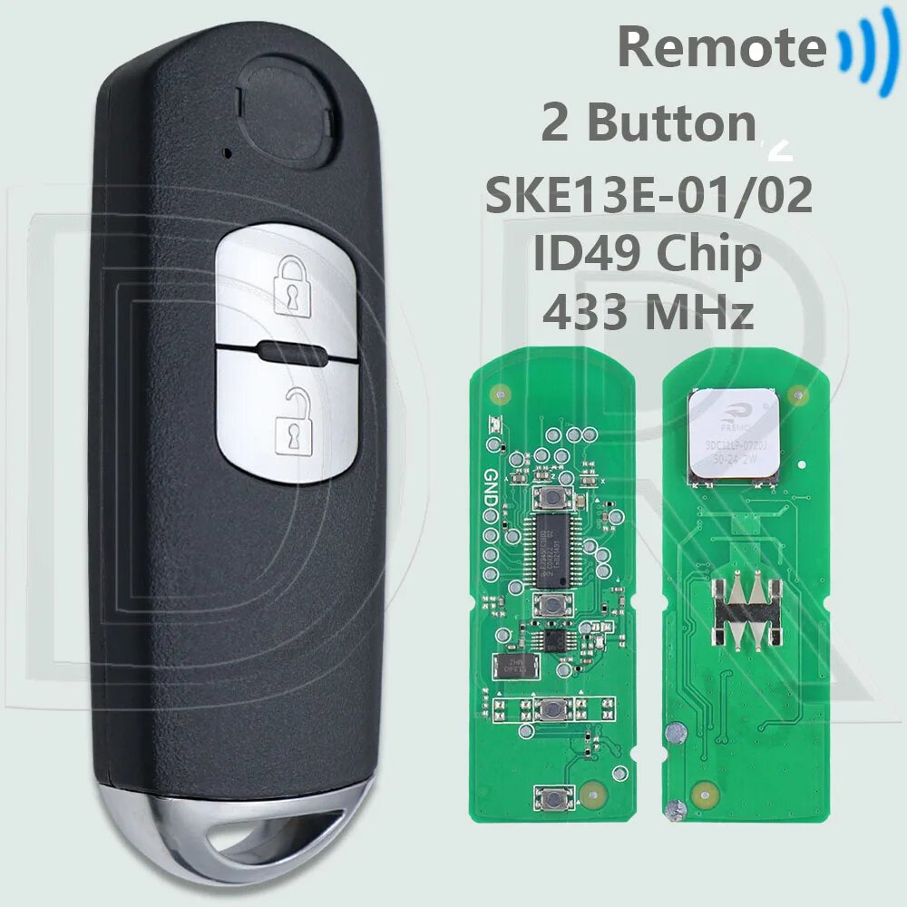 DR SKE13E-01/02 Универсальный чип ID49 433 МГц бесконтактный смарт-автомобильный дистанционный ключ для Mazda 3 6 CX-5 MX-5 CX-3 Axela CX-4 CX-5 Atenza, 2 BT, Blade B